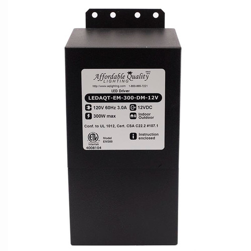 Indoor/Outdoor 12V 300w DC LED Driver Dimmable Transformer | AQLighting