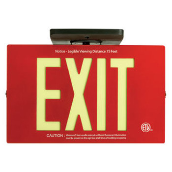 Non Electrical Photo Luminescent Exit Sign (CE90) by AQL