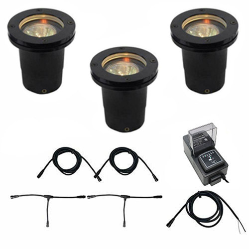 12V LED Open Face In-Ground Well Light Kit | 3-Pack | AQ Lighting Group