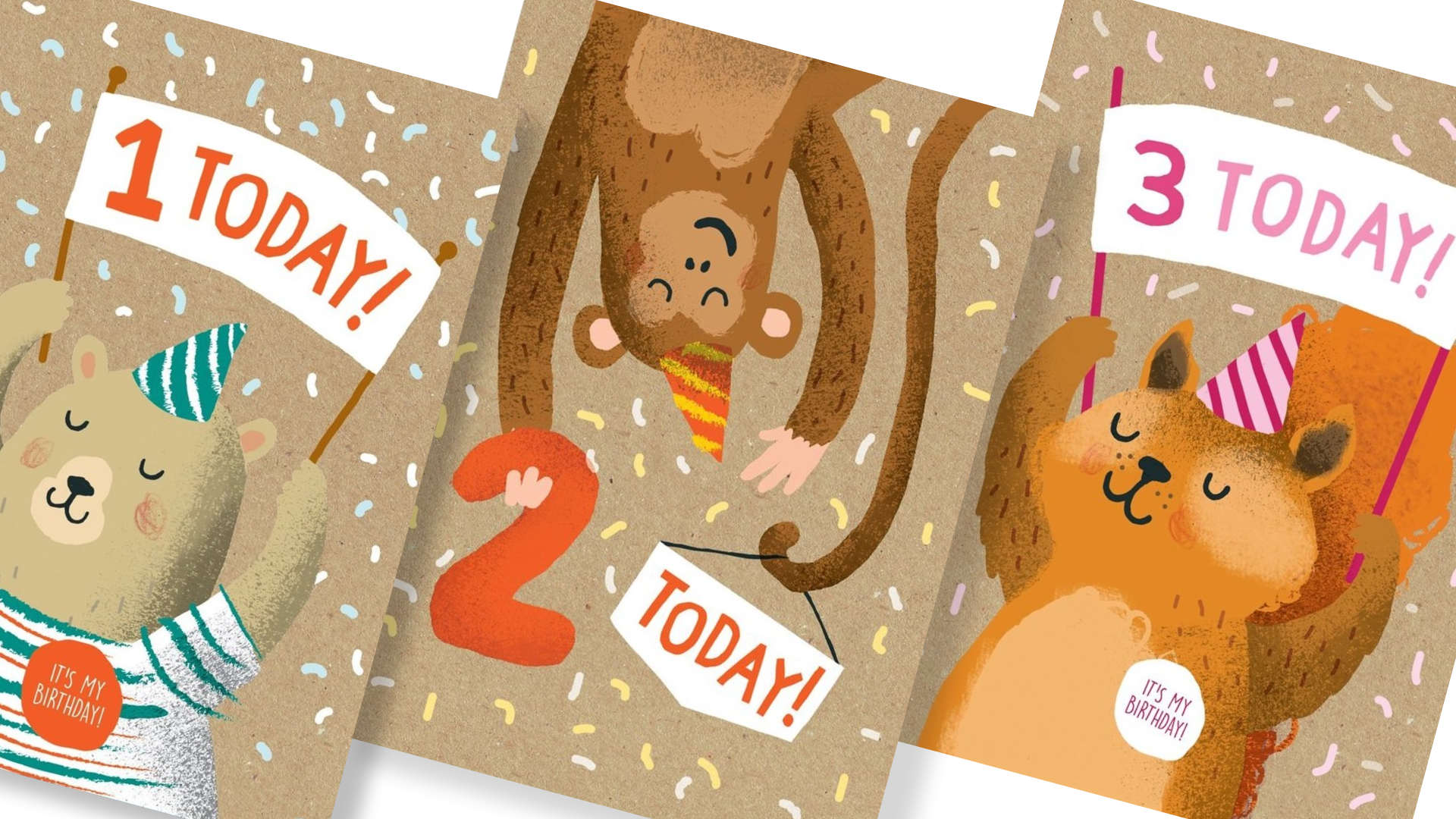 Gorgeous Kids Age Birthday Cards - The Wonky Tree