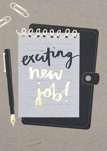 Exciting New Job Greeting Card - Stormy Knight