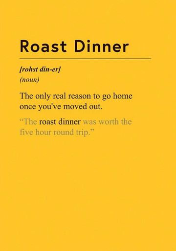 Roast Dinner Greeting Card - Ohh Deer