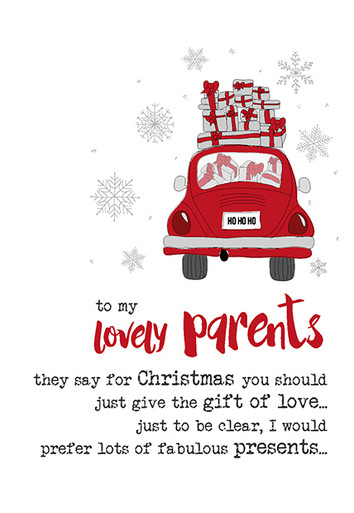 Cool & Cute Christmas Cards for Parents | The Wonky Tree