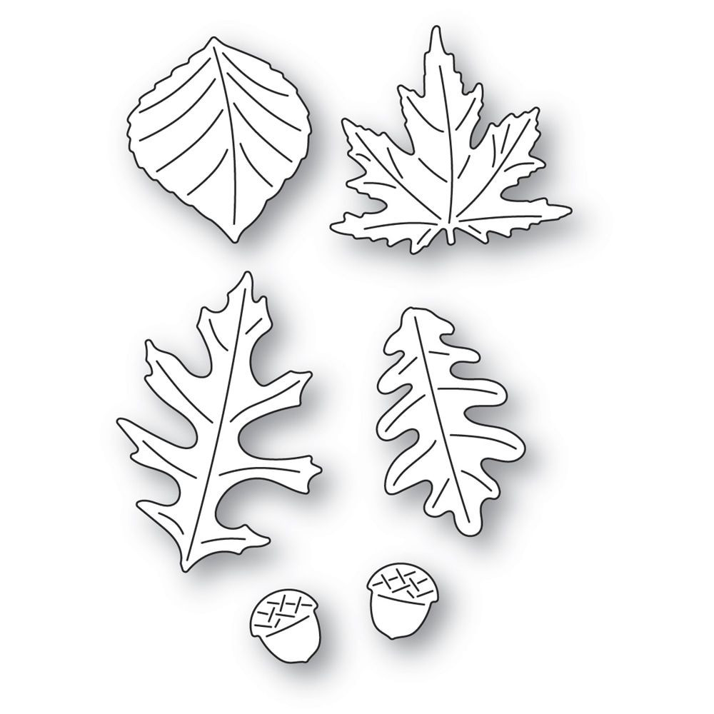 Memory Box Poppystamps Dies - Fanciful Fall Leaves - Scrapbooking Made ...