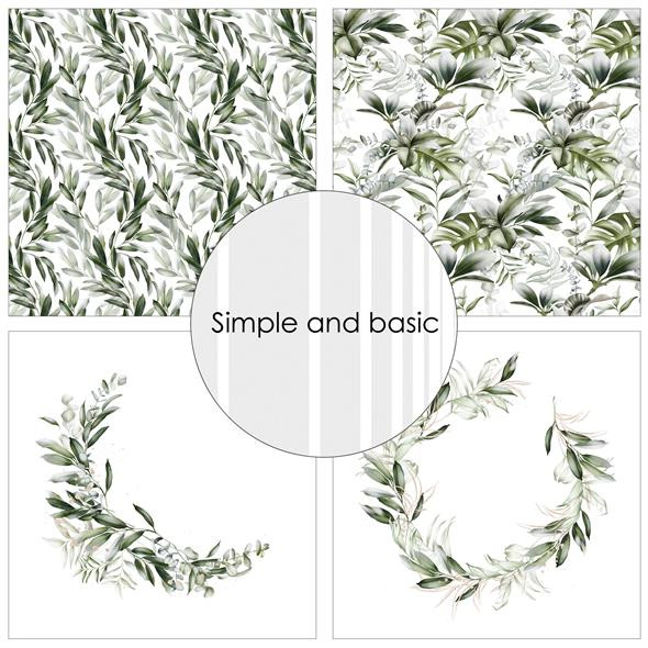 Simple And Basic Design 6x6in Paper Pad - Green Softness - Scrapbooking ...