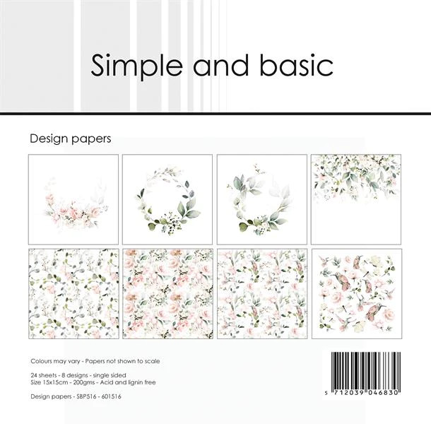Simple And Basic Design 6x6in Paper Pad - Soft Spring - Scrapbooking ...