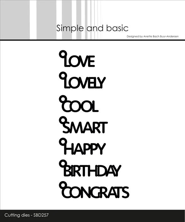 Simple and Basic Dies - Texts With Hanger - Scrapbooking Made Simple