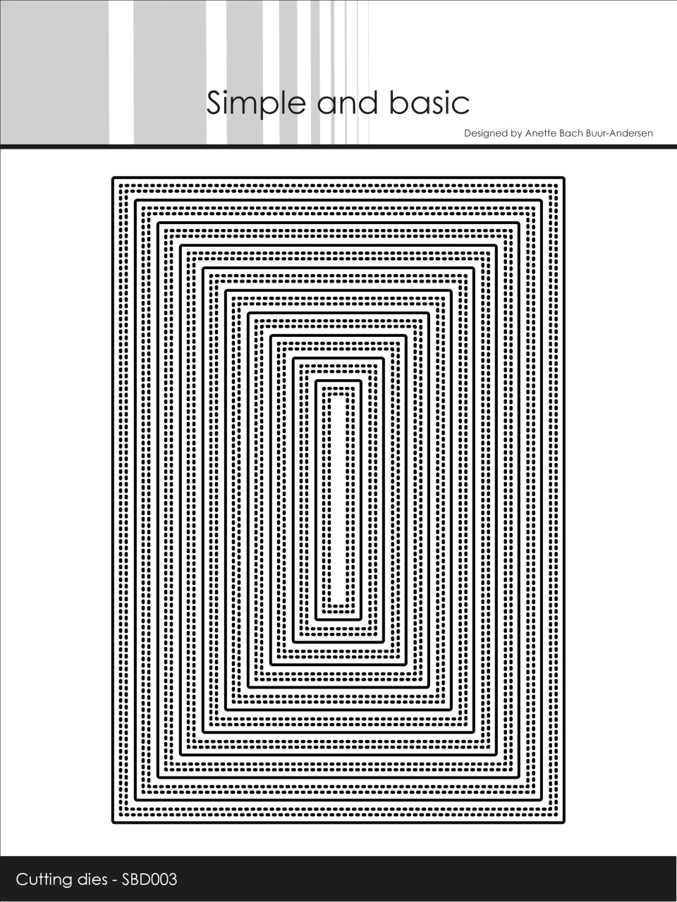 Simple and Basic Dies - Double Pierced Rectangle - Scrapbooking Made Simple
