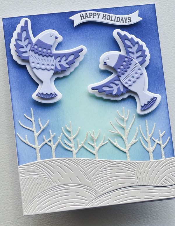 Memory Box PoppyStamps Dies - Nordic Doves - Scrapbooking Made Simple