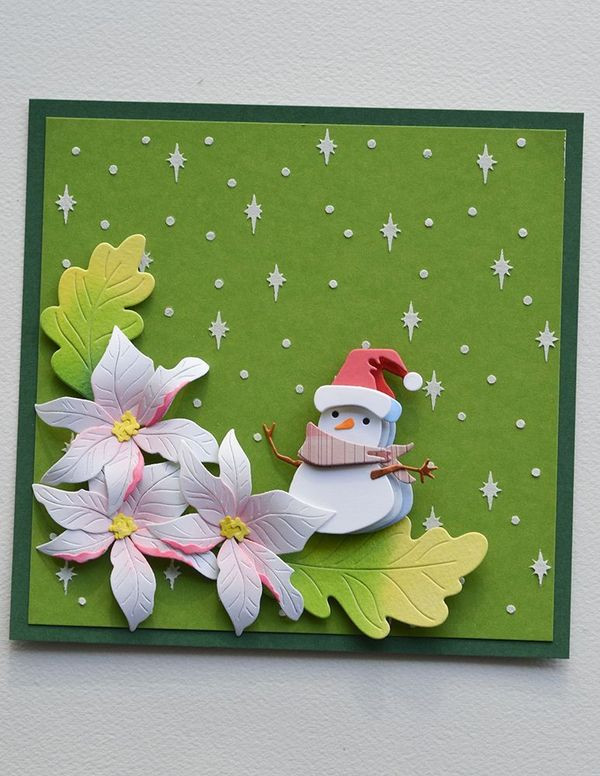 Memory Box Dies - Layered Friendly Snowman - Scrapbooking Made Simple