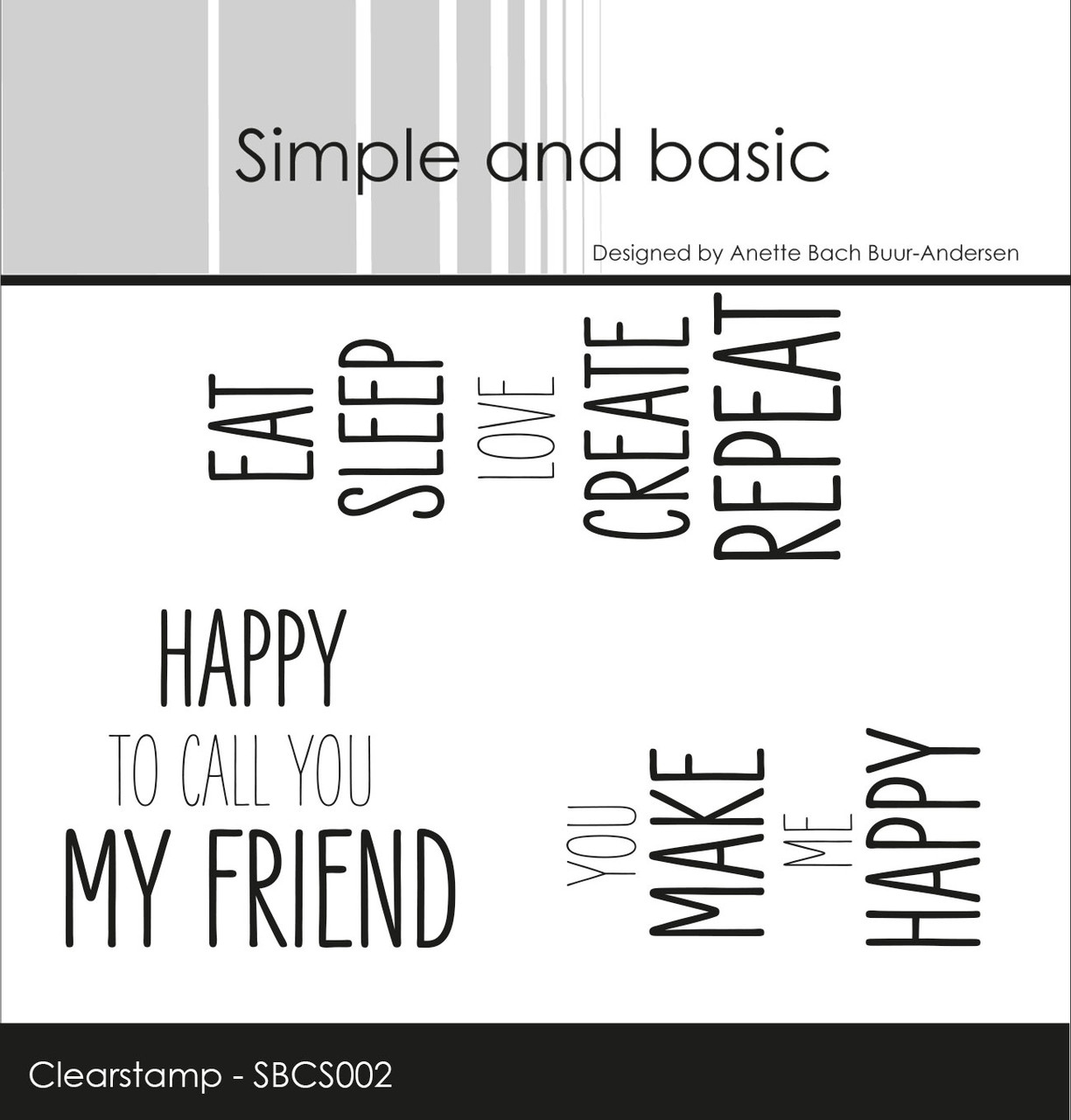 Simple and Basic Clear Stamp - Happy to Call You My Friend ...