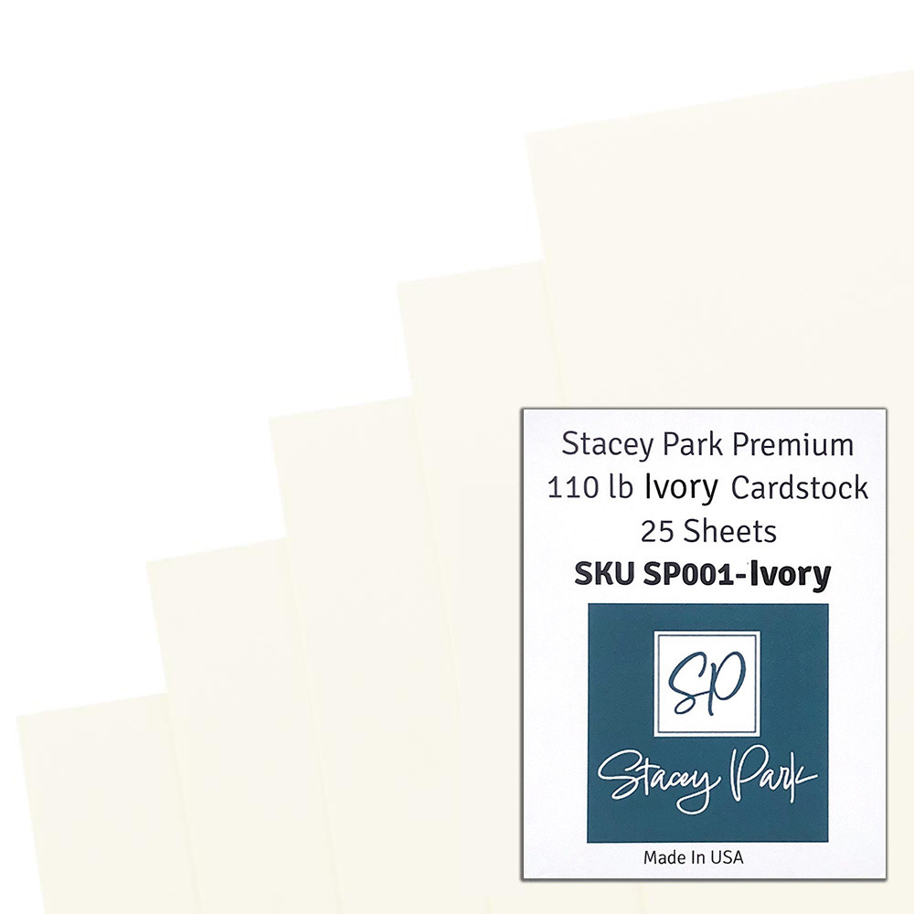 Stacey Park Premium 110lb Cardstock, 25 Sheets - Ivory - Scrapbooking ...