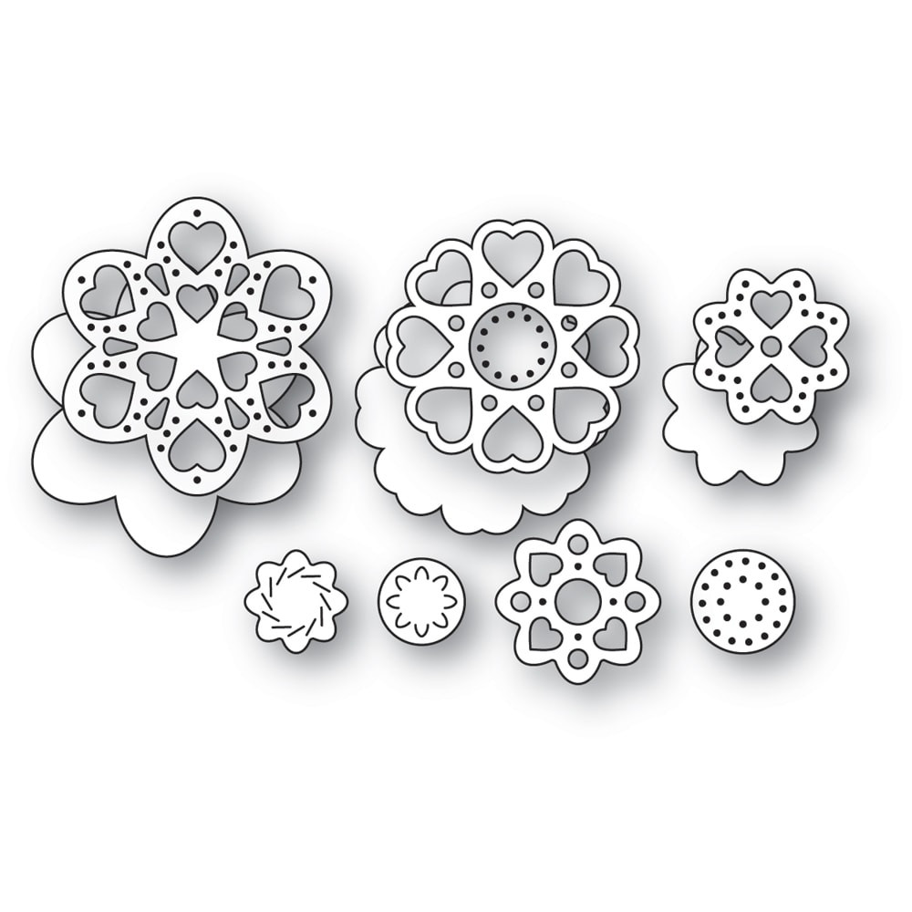 Memory Box Dies - Heart Flowers - Scrapbooking Made Simple