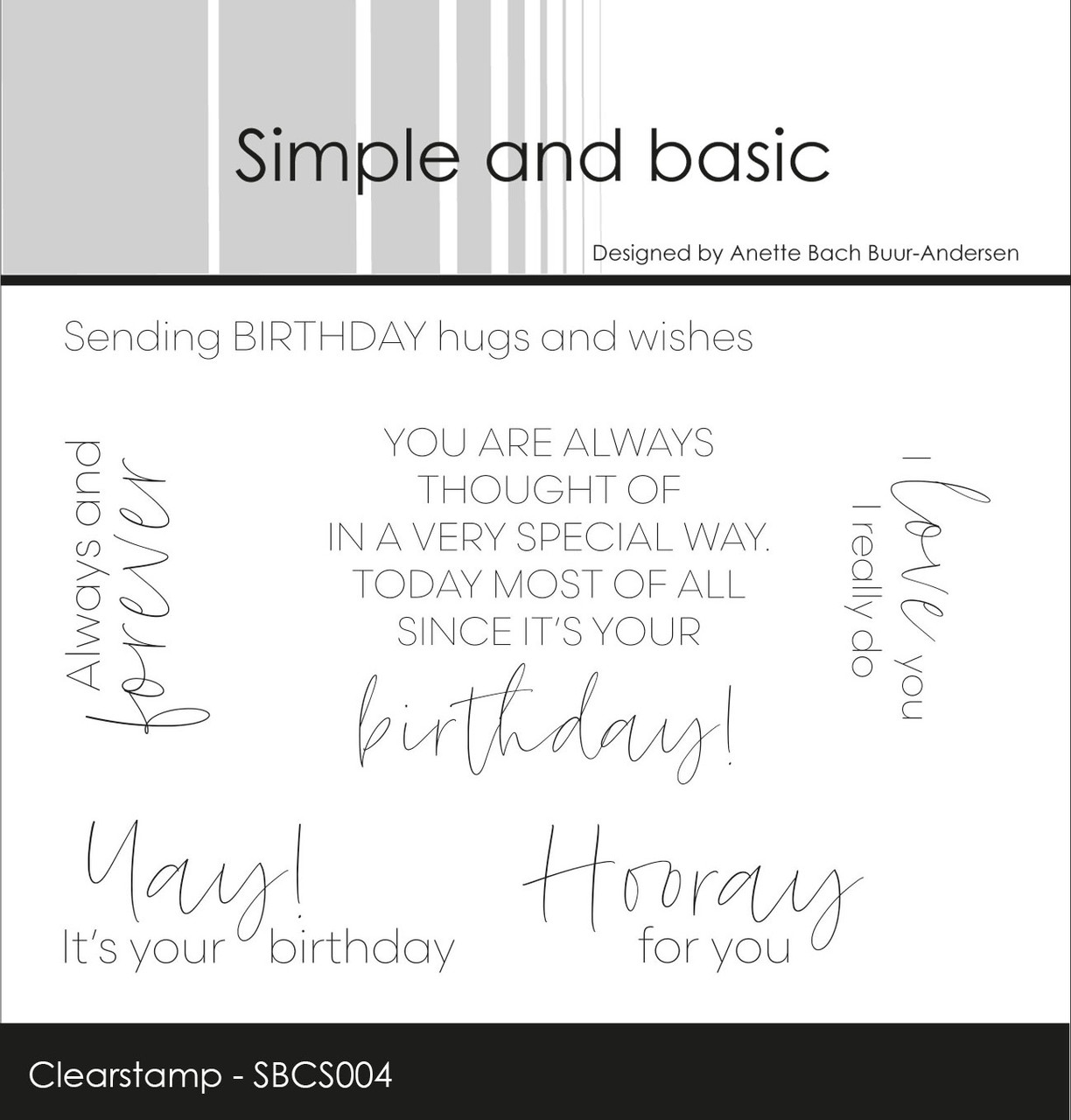Simple and Basic Clear Stamp - Yay! It's your birthday - Scrapbooking ...
