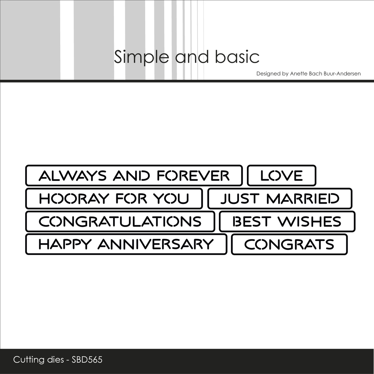 Simple and Basic Cutting Dies - Text Plate, Congratulations ...