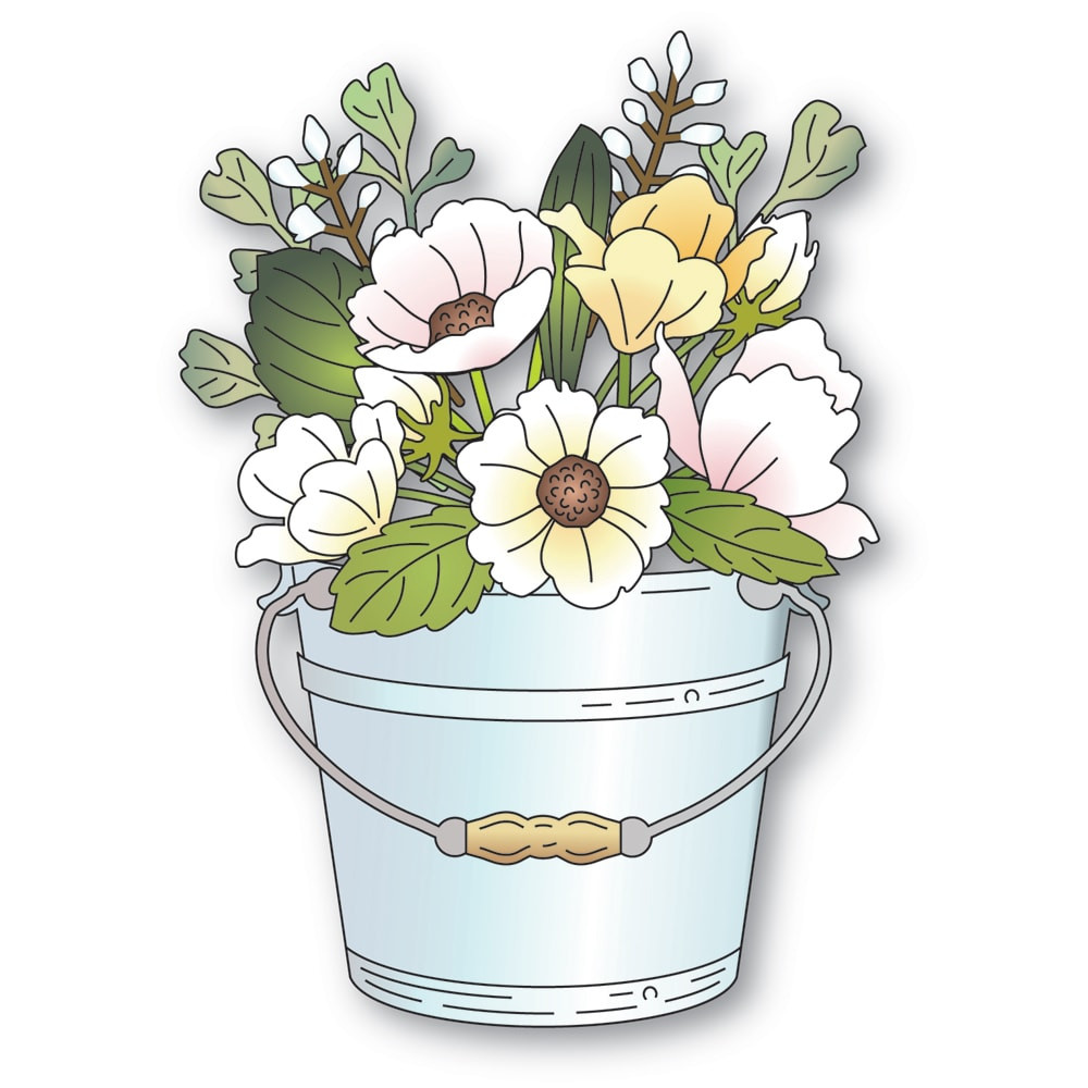 Memory Box Dies - Garden Pail Bouquet - Scrapbooking Made Simple