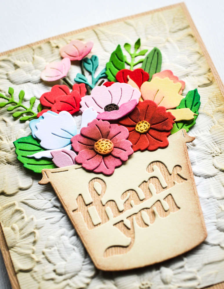 Memory Box Dies - Garden Pail Bouquet - Scrapbooking Made Simple