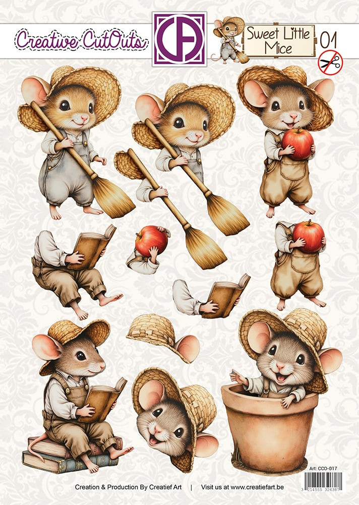 Creatief Art Creative CutOuts - Sweet Little Mice 01 - Scrapbooking ...