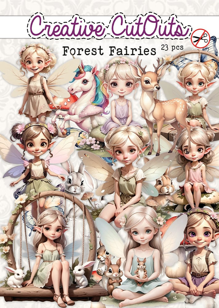 Creatief Art Creative CutOuts Ephemera 23pcs - Forest Fairies ...