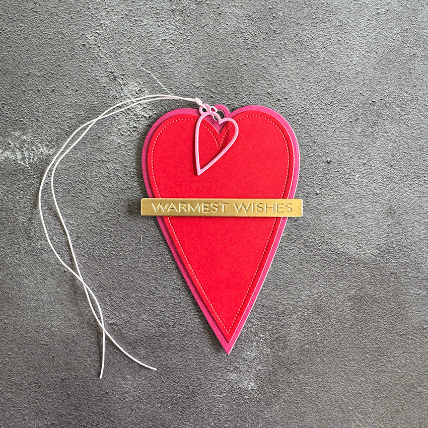 Simple and Basic Dies - Oblong Hearts with Tag - Scrapbooking Made Simple