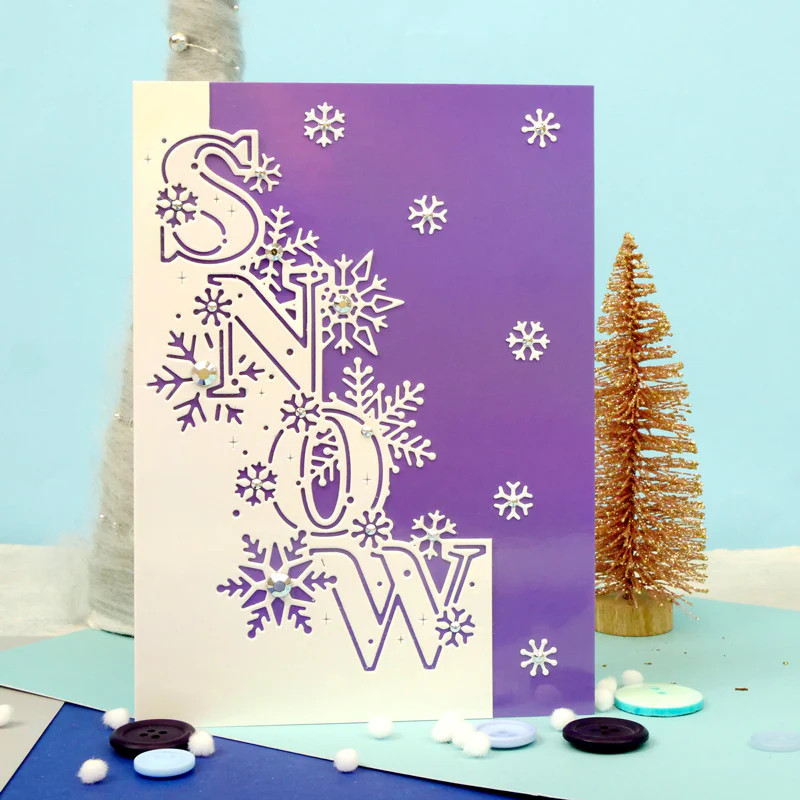 Hunkydory Crafts Moonstone Dies - Edge It, Snow - Scrapbooking Made Simple
