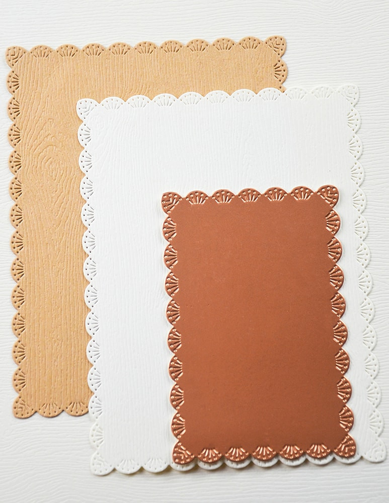 Memory Box Dies - Fan Stitched Scalloped Frames - Scrapbooking Made Simple
