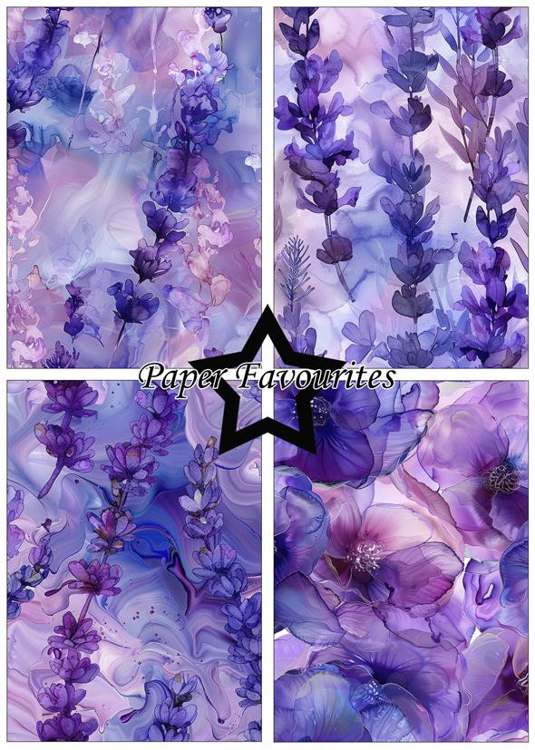 Paper Favourites A5/6x8.25in Paper Pad - Alcohol Ink, Lavender ...