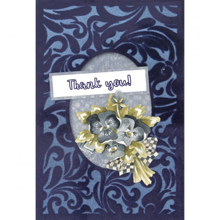 Find-It Trading A6 3D Velvet Cards - Blue Pansies - Scrapbooking Made ...