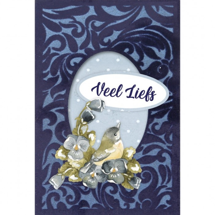 Find-It Trading A6 3D Velvet Cards - Blue Pansies - Scrapbooking Made ...