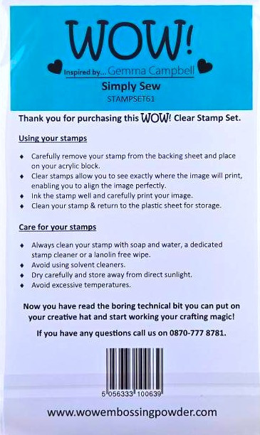 WOW! Clear Stamps - Simply Sew - Scrapbooking Made Simple