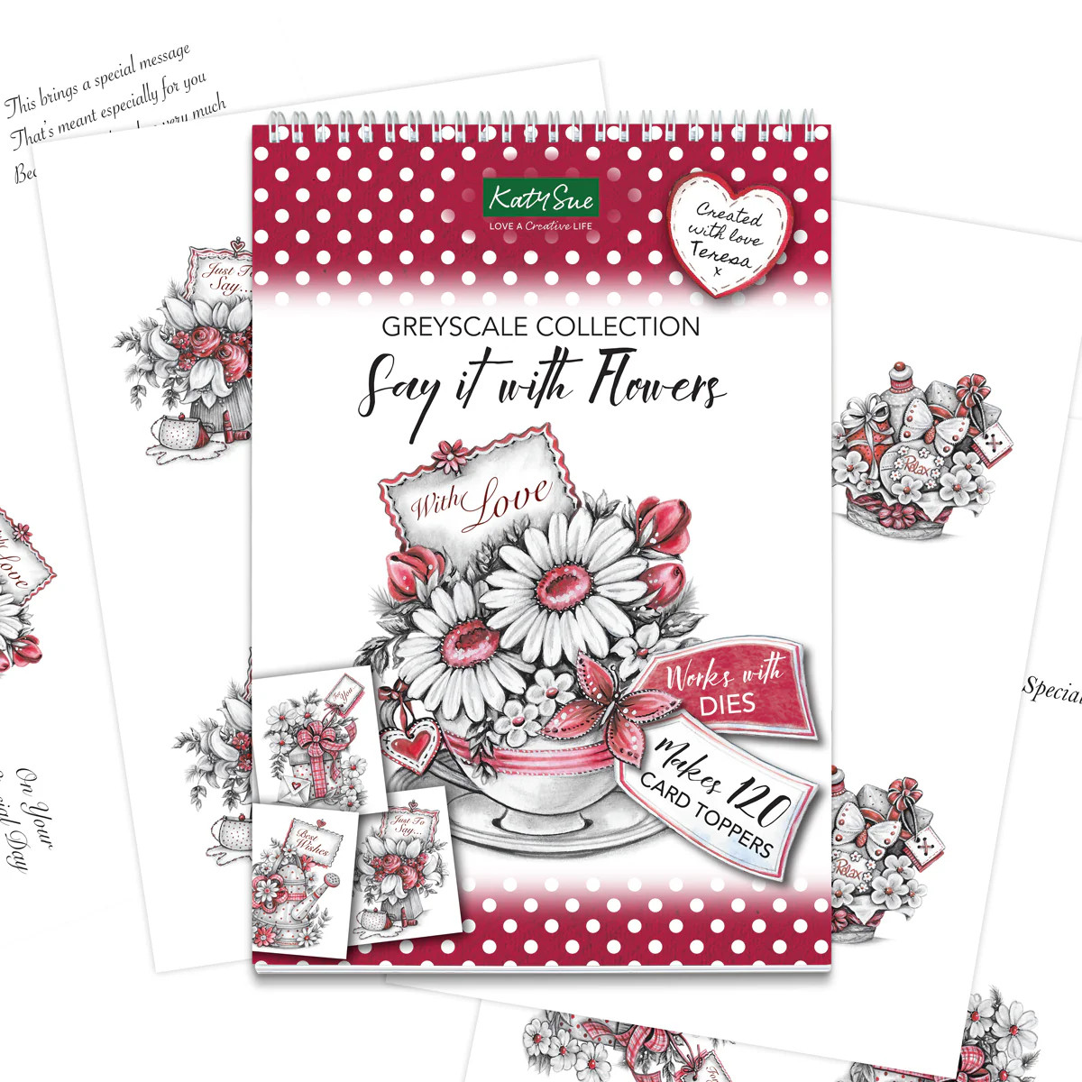 Katy Sue Design Paper Craft Pad - Greyscale Collection, Say it with ...