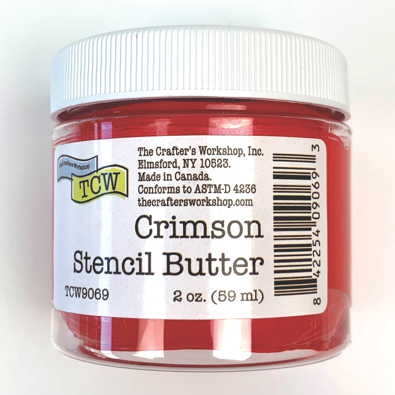 The Crafters Workshop Stencil Butter 2oz Jar - Crimson - Scrapbooking ...