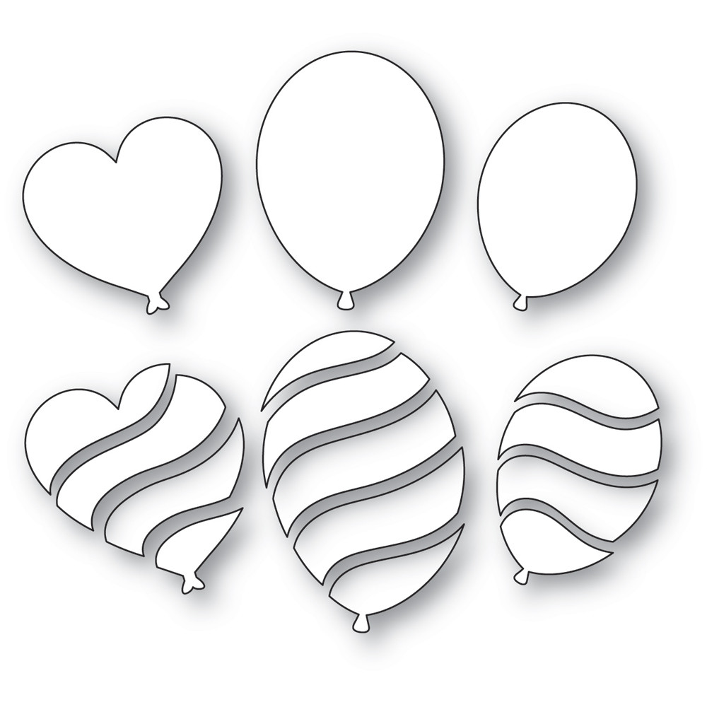 Memory Box Craft Dies - Wavy Balloons - Scrapbooking Made Simple