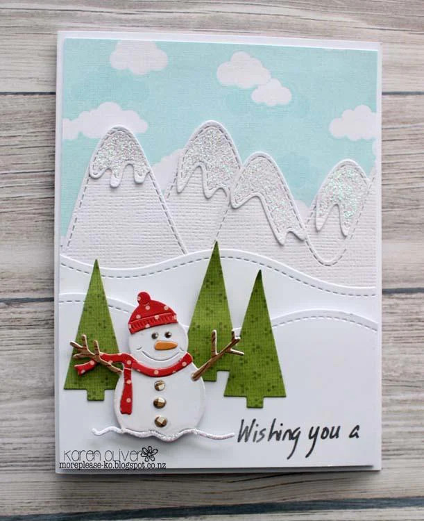 Frantic Stamper Precision Dies - Snow Capped Mountain - Scrapbooking ...