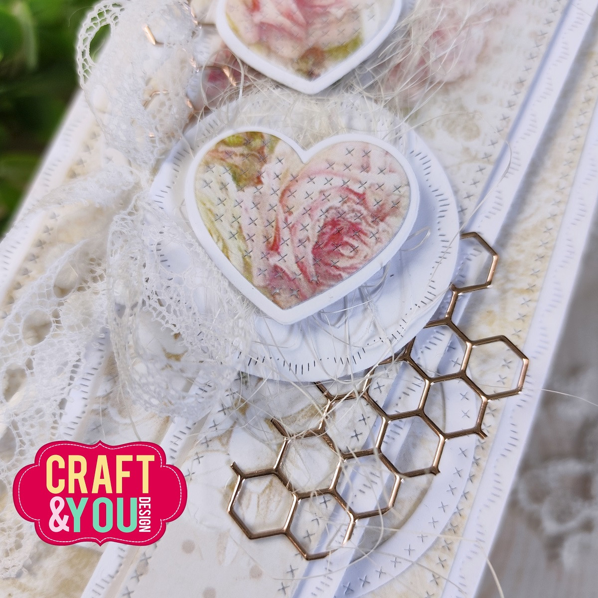 Craft & You Design Dies - Honeycomb Background - Scrapbooking Made Simple