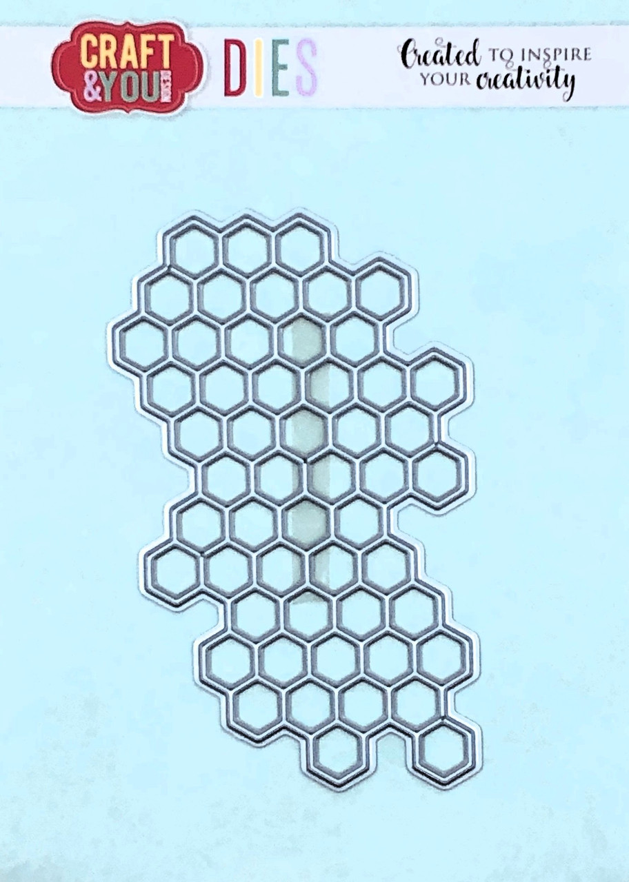 Craft & You Design Dies - Honeycomb Background - Scrapbooking Made Simple