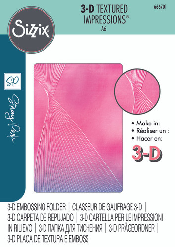 Sizzix 3D Textured Impressions Embossing Folder by Stacey Park - Cosmopolitan, French Twist ...