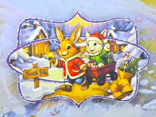 Creatief Art 8x8in Collage Sheets - Snowy Bunnies 01 - Scrapbooking ...