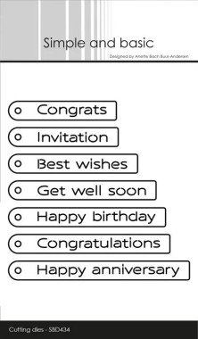 Simple and Basic Dies - English Tag Texts - Scrapbooking Made Simple