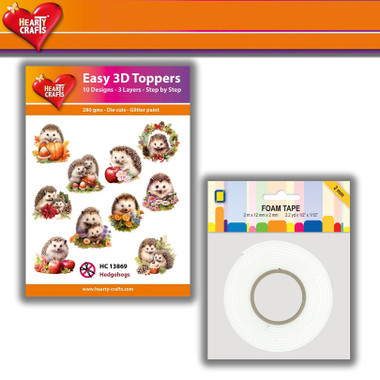 Hearty Crafts Easy 3D Toppers with Free JeJe Foam Tape - Hedgehogs ...