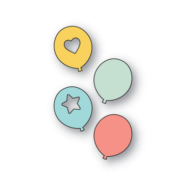 Memory Box Poppy Stamps Dies - Festive Balloons - Scrapbooking Made Simple