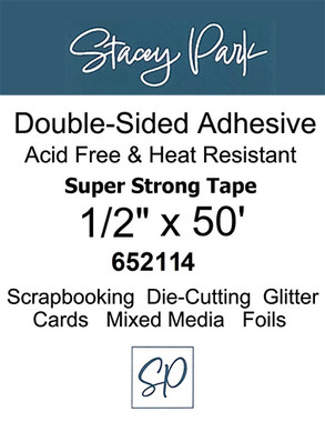 Stacey Park Super Strong Tape 1/2" x 50' Wide Double Sided Adhesive ...