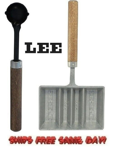 LEE Lead Dipper & 4-Cavity Ingot Mold with Handle Combo # 90029 + 90026 ...