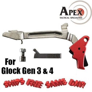 Apex Tactical Red Glock Action Enhancement Kit Trigger Bar, Plunger ...