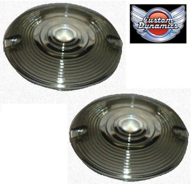 Custom Dynamics PAIR of Turn Signal Lens Flat Style for Harley's ...