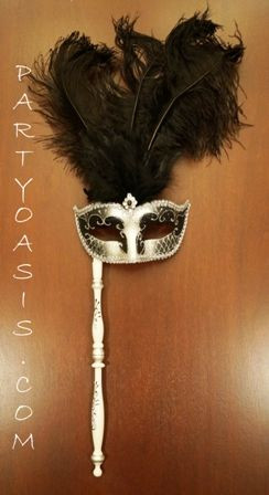 Masquerade Masks on a Stick | Venetian Hand Held Masks