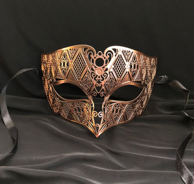 Masquerade Mask Venetian Copper Color Mask