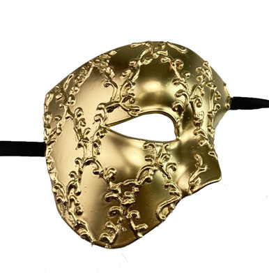 Gold Phantom Of The Opera Men's Masquerade Mask