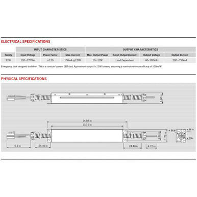 Keystone KT-EMRG-LED-12-1200-AC/DF | Emergency LED Driver