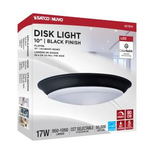 Satco 62-1814 | Modern Black LED Ceiling Light Fixture
